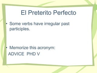 Apuntes preterito perfect | PPT