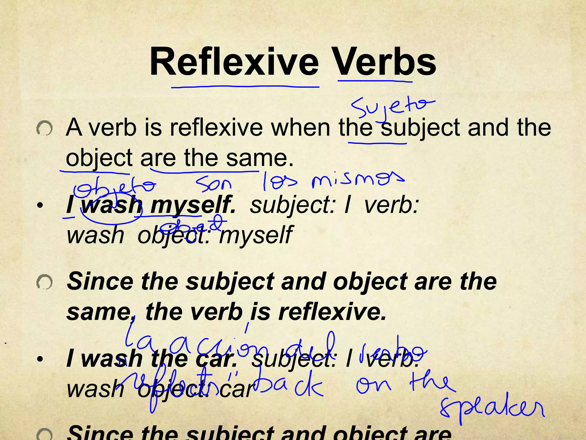 Apuntes reflexive verbs | PPTX