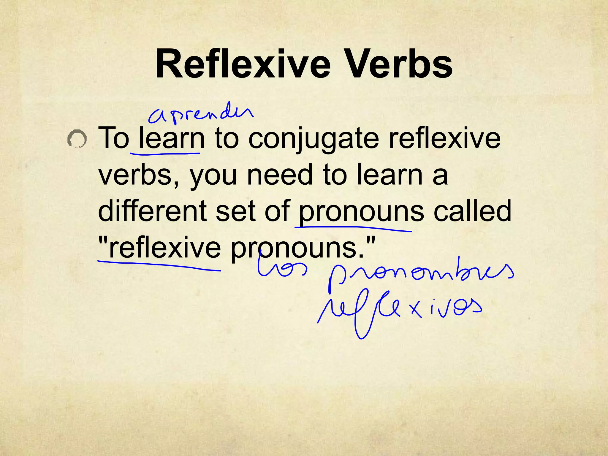 Apuntes reflexive verbs | PPTX