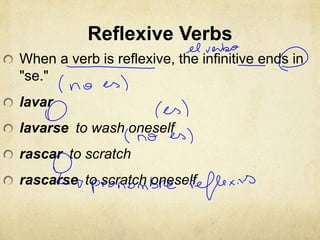 Apuntes reflexive verbs | PPTX