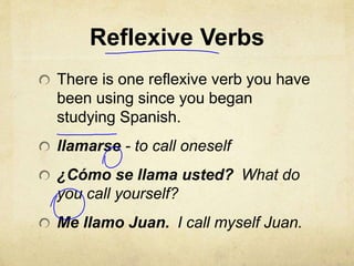 Apuntes reflexive verbs | PPTX