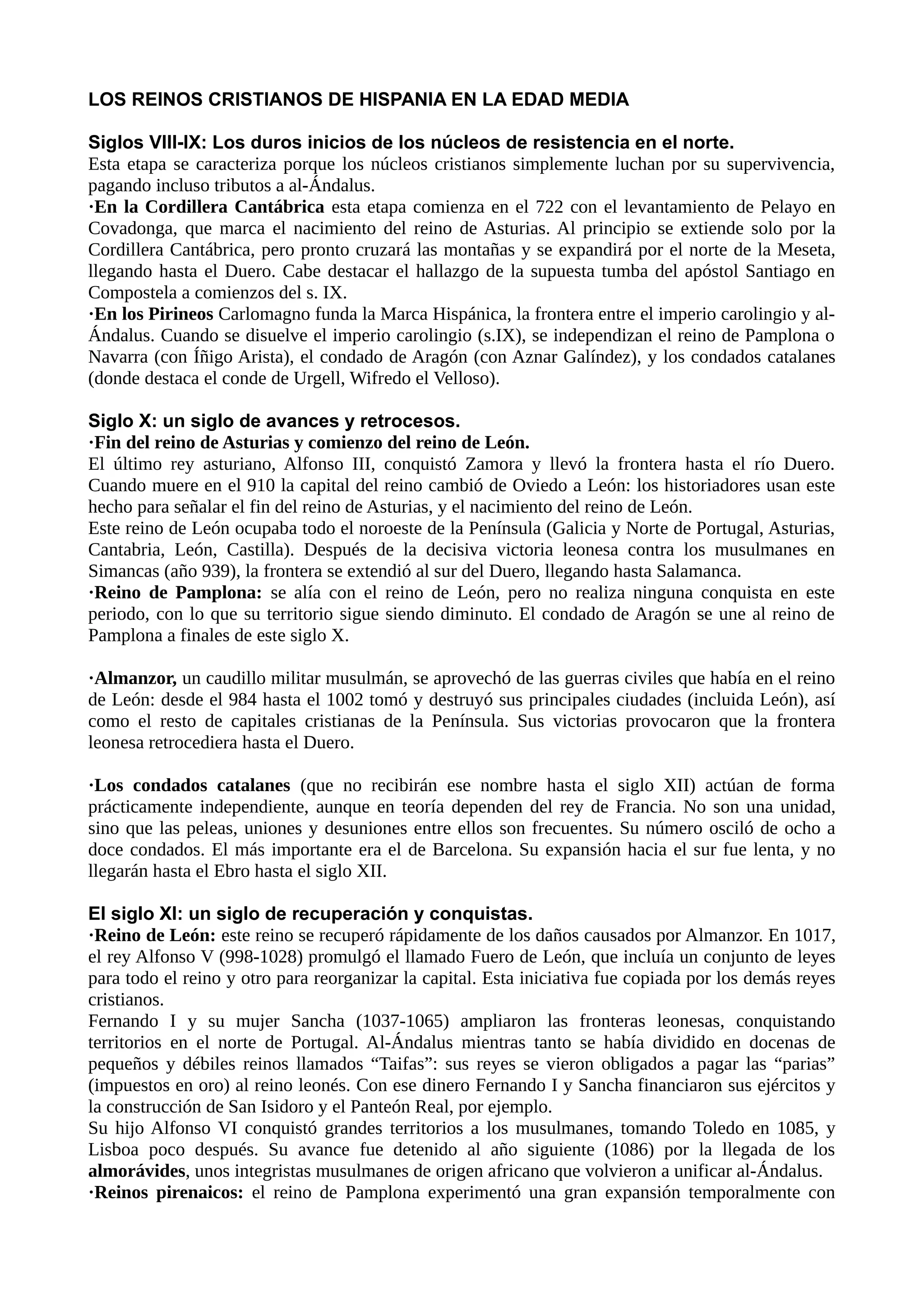 Apuntes tema 6 reinos cristianos de la peninsula 2º ESO | PDF