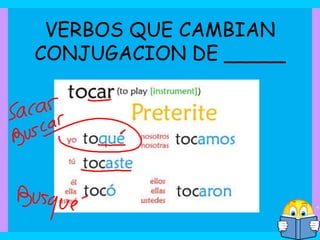 Tocar Conjugation