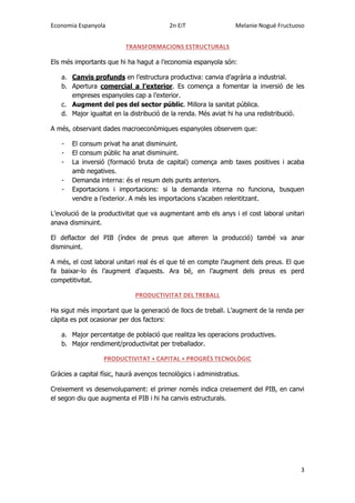 Economia espanyola; apunts definitius | PDF