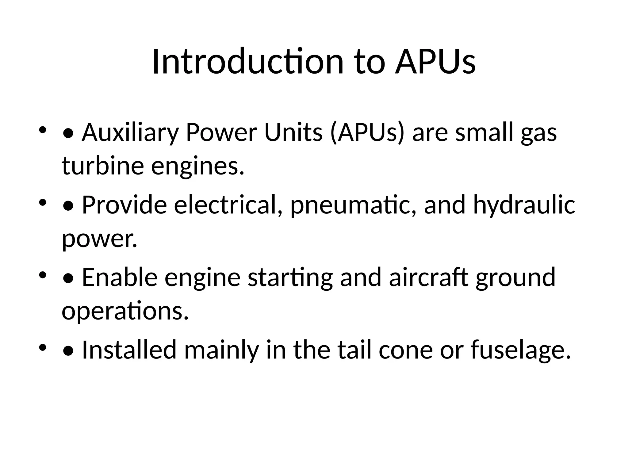 Gas turbine engine - Auxiliary power units | PPTX