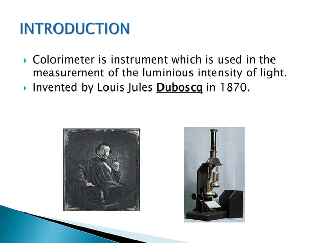 colorimeter | PPTX | Chemistry | Science