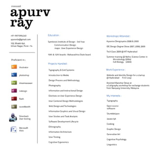 Apurv Ray Resume | PDF