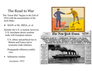 APUSH Lecture - Election of 1912, Wilson and WWI | PDF
