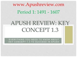 Apush review-key-concept-1.3 | PPT