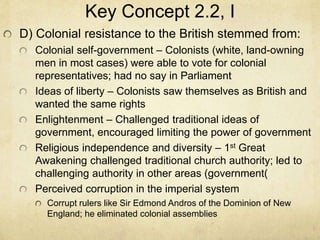 Apush review-key-concept-2.2-2015-revision | PPTX