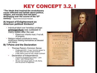Apush review-key-concept-3.2-revised-2015 | PPTX
