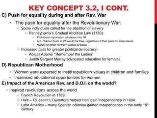 Apush review-key-concept-3.2-revised-2015 | PPTX
