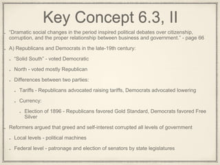 Apush review-key-concept-6.3-revised-2015 | PPTX