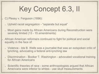 Apush review-key-concept-6.3-revised-2015 | PPTX