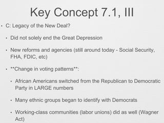 Apush review-key-concept-7.1-revised-edition | PPT