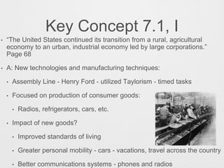 Apush review-key-concept-7.1-revised-edition | PPT