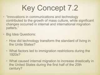 Apush review-key-concept-7.2-revised-edition- | PPTX