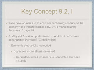 Apush review-key-concept-9.2-revised | PPT