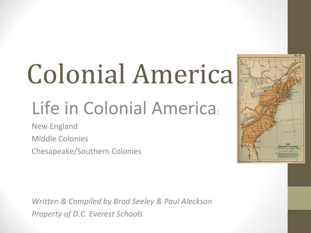Apush colonial american_life2011 | PPT