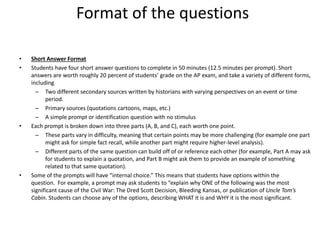 Apush short answer review | PPT