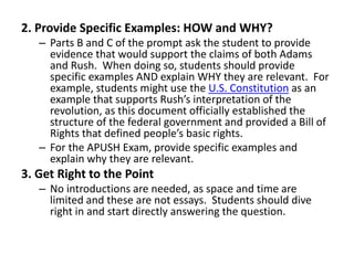 Apush short answer review | PPT