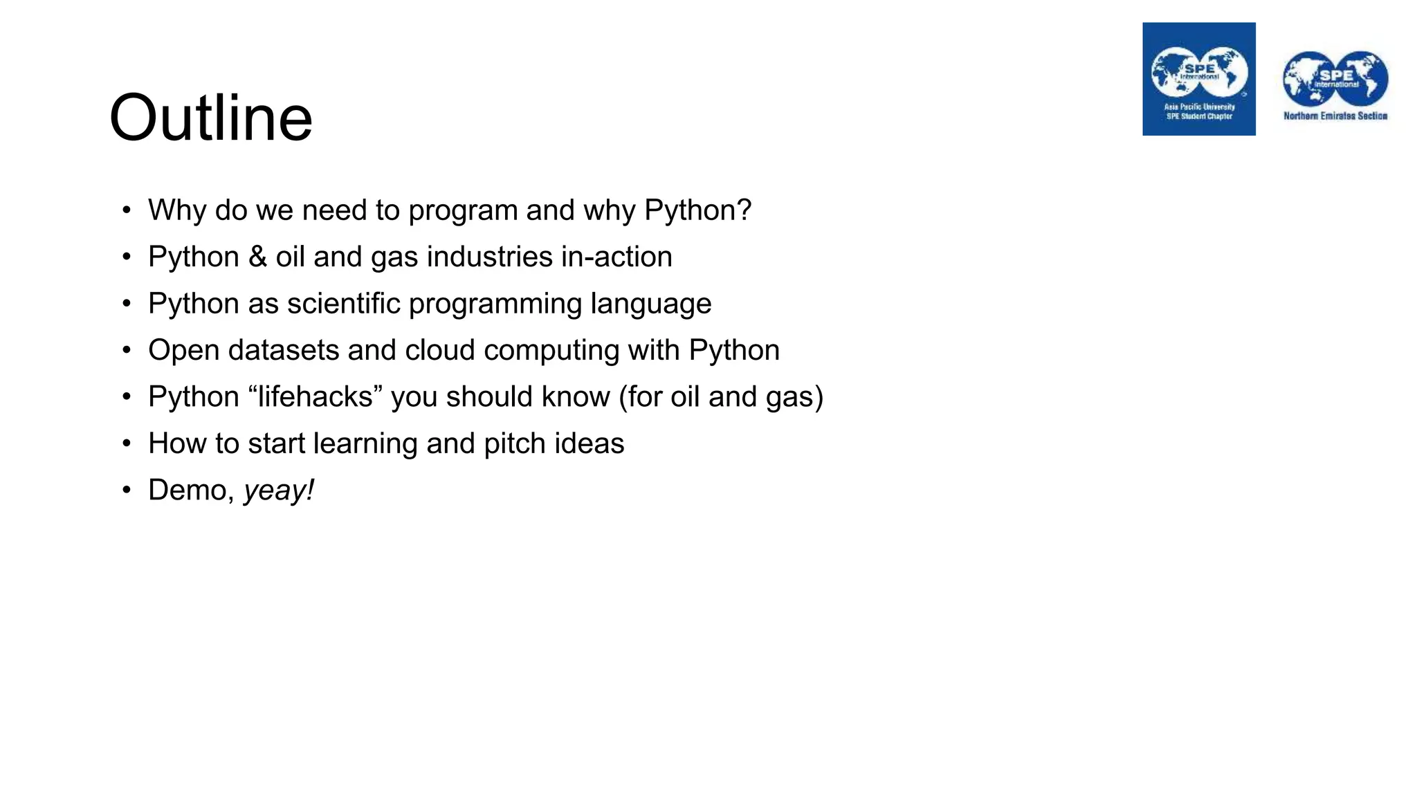 Python Awareness for Exploration and Production Students and Professionals | PPTX