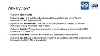 Python Awareness for Exploration and Production Students and Professionals | PPTX