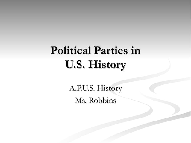 US Political Parties | PPT