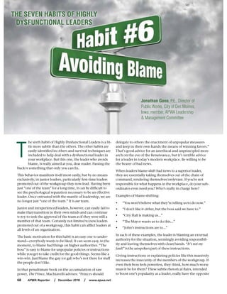 APWA Reporter December 2018 - The 7 Habits of Highly Dysfunctional ...