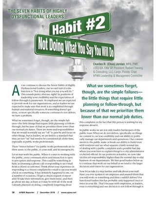 APWA Reporter December 2018 - The 7 Habits of Highly Dysfunctional ...
