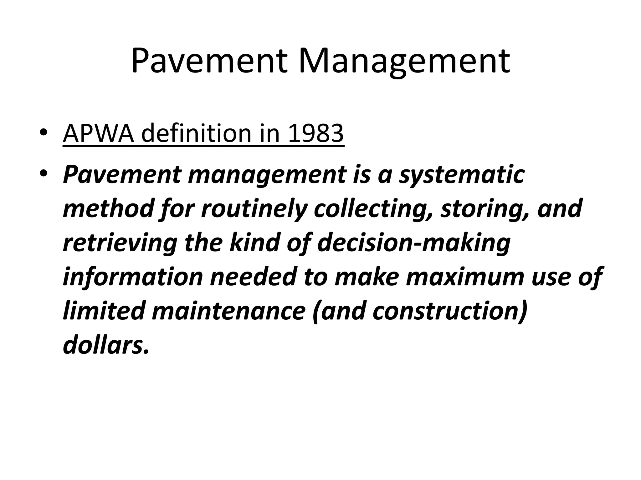 Tools for Pavement Preservation | PPTX