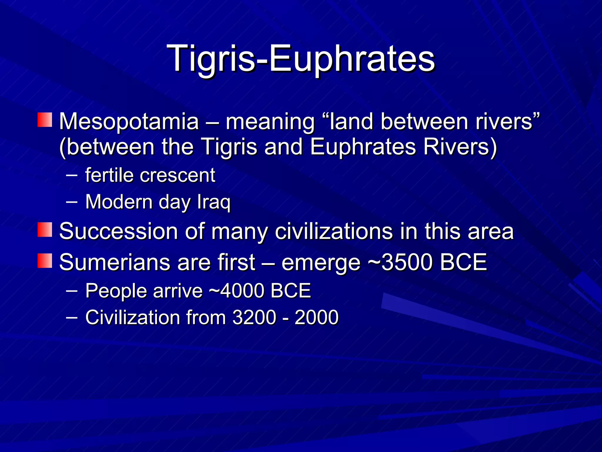 Apwh Unit 1 part 2 - River Valley Civilizations | PPT