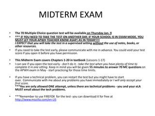 Apwh midterm ppt review jan 2014 by Tingley | PPTX