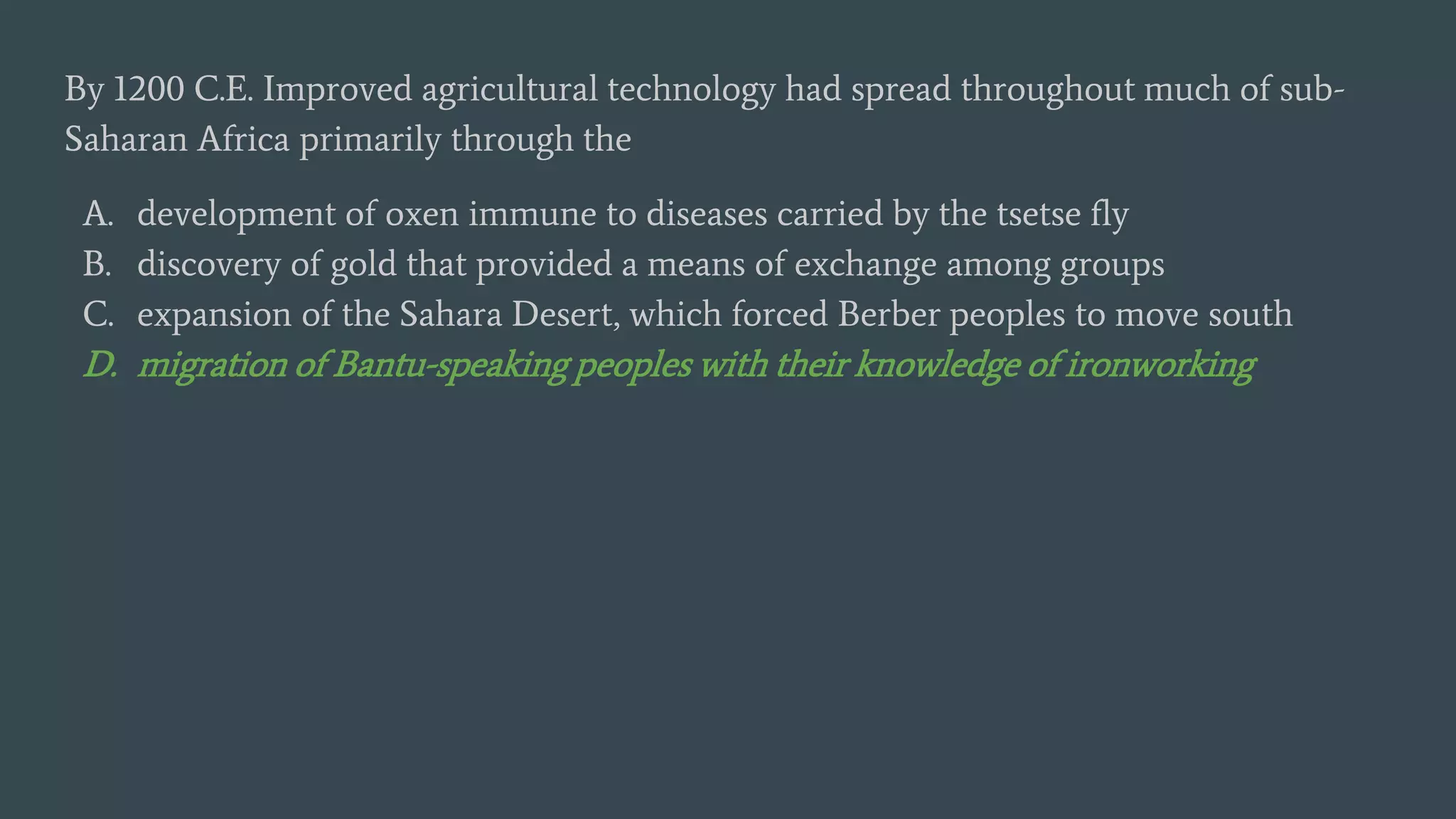 AP World History: Modern Period 1, c. 1200-1450 CE Review | PPT | Free ...