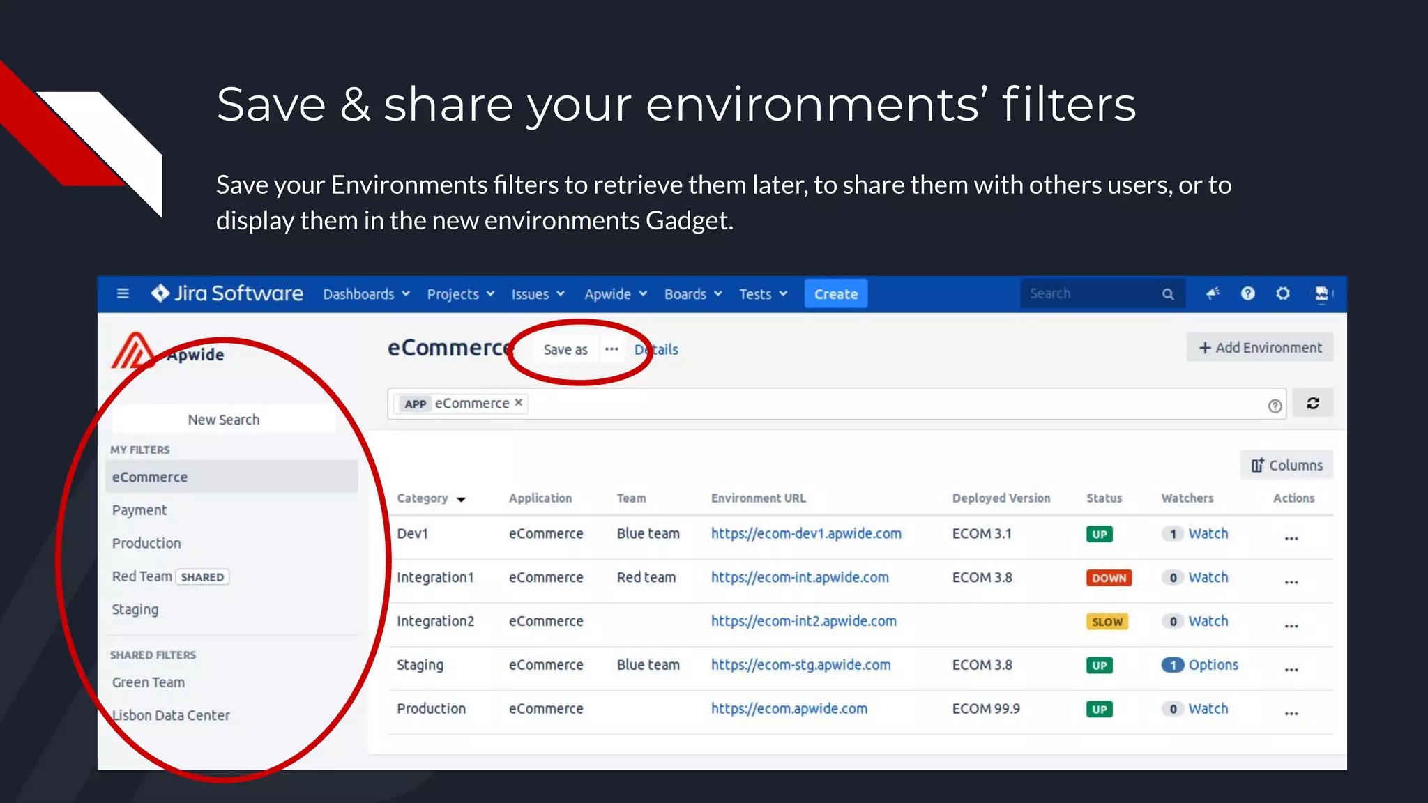 Environment Hub in Jira - Apwide Golive 6.8 | PDF