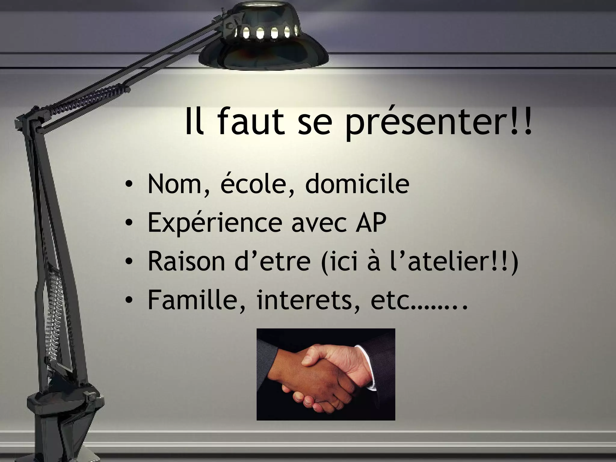 Ap workshop agenda | PPT