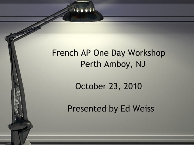 Ap workshop agenda | PPT