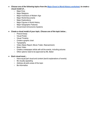 AP World Final Project 2014 | DOCX | Desktop Publishing | Computer ...