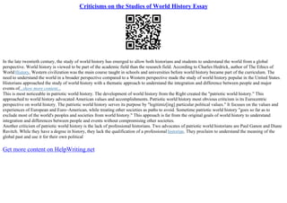 Ap World History Essay | PPT