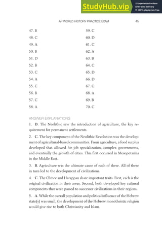 AP World History Practice Exam Section I Multiple-Choice Questions ...
