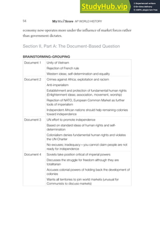AP World History Practice Exam Section I Multiple-Choice Questions ...