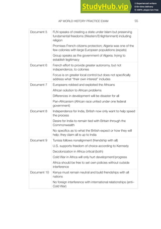 AP World History Practice Exam Section I Multiple-Choice Questions ...