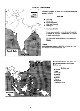 AP World History Summer Map Assignment | PDF