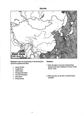 AP World History Summer Map Assignment