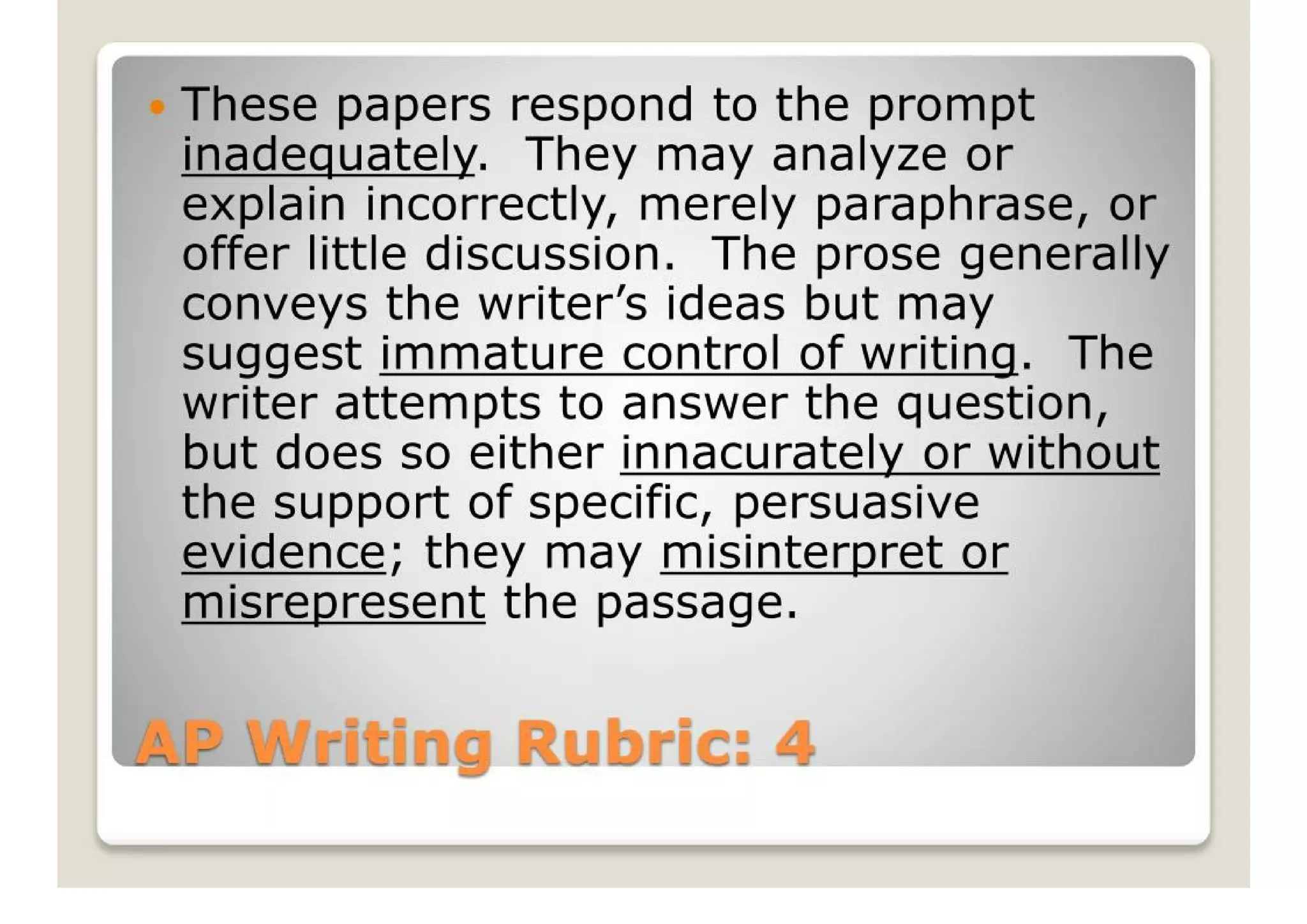 AP Writing Rubric | PPT