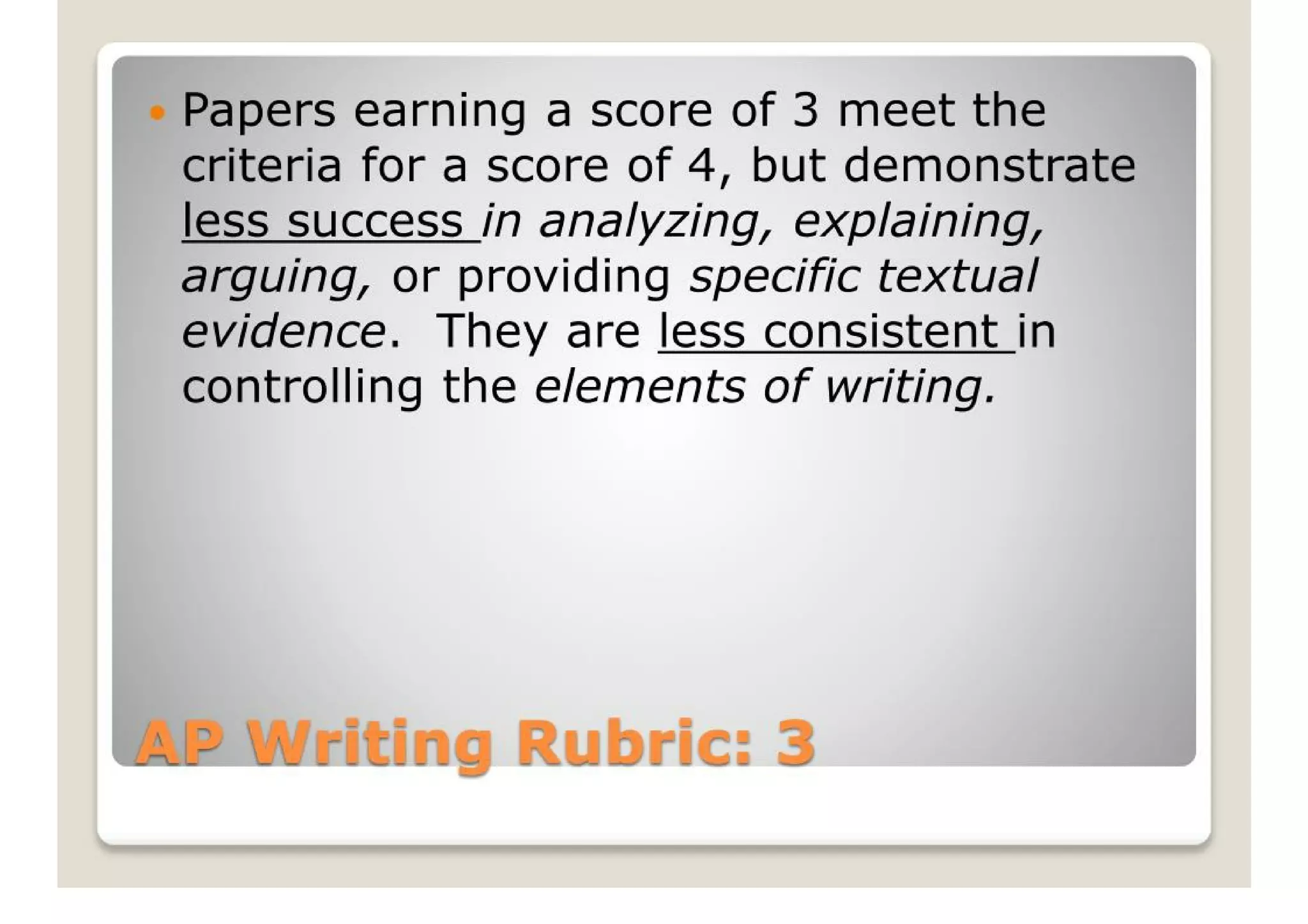 AP Writing Rubric | PPT