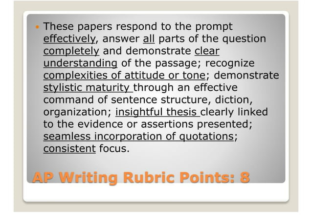 AP Writing Rubric | PPT