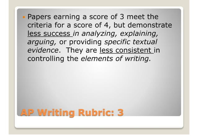 AP Writing Rubric | PPT