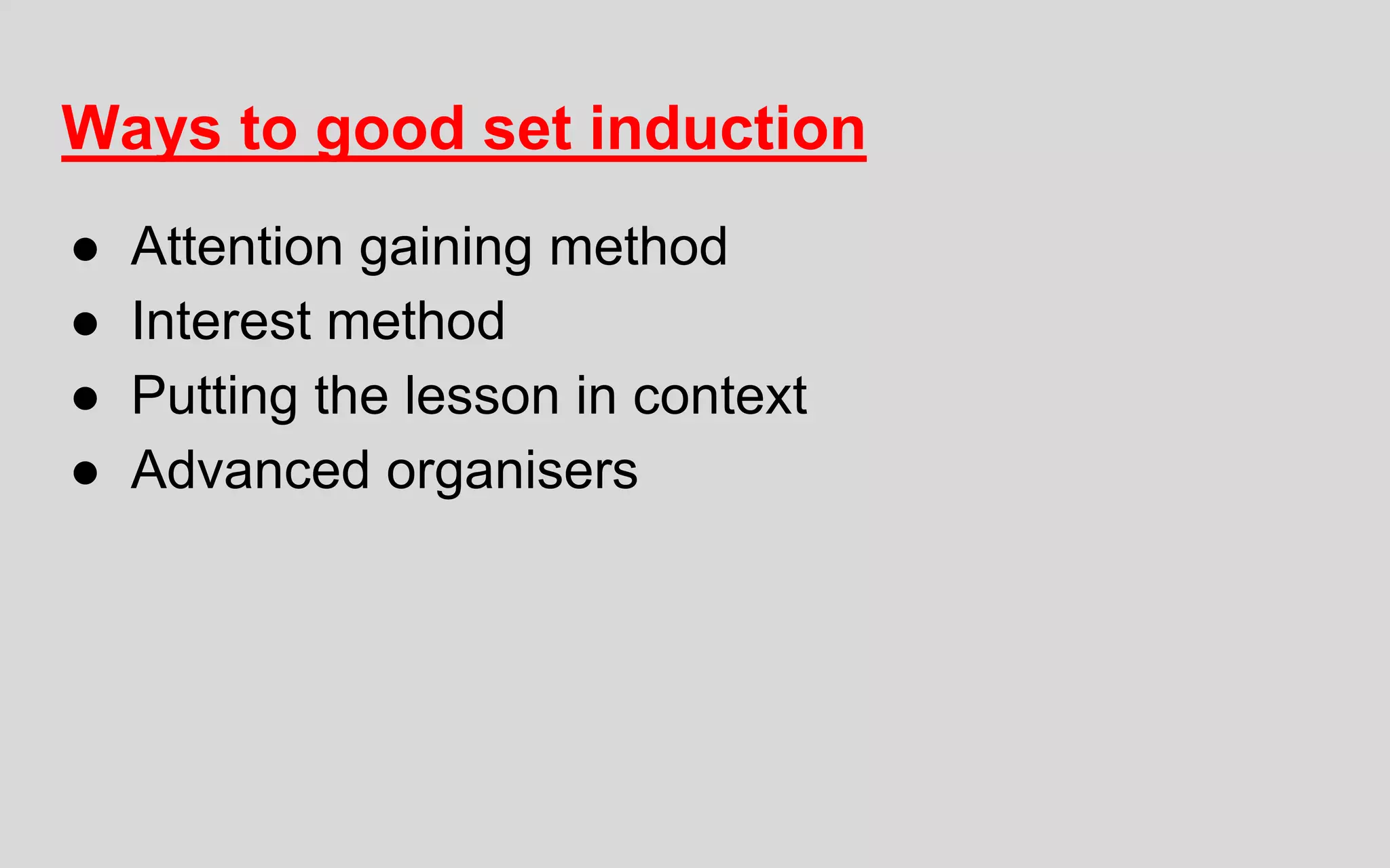 Set Induction | PPTX