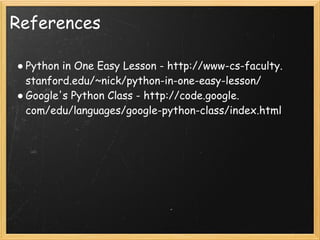 A Python Tutorial | PDF